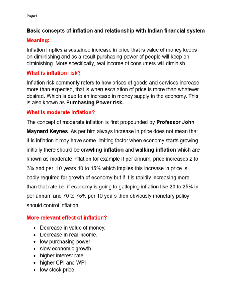 Basic Concepts of Inflation | Download Free PDF | Repurchase Agreement ...