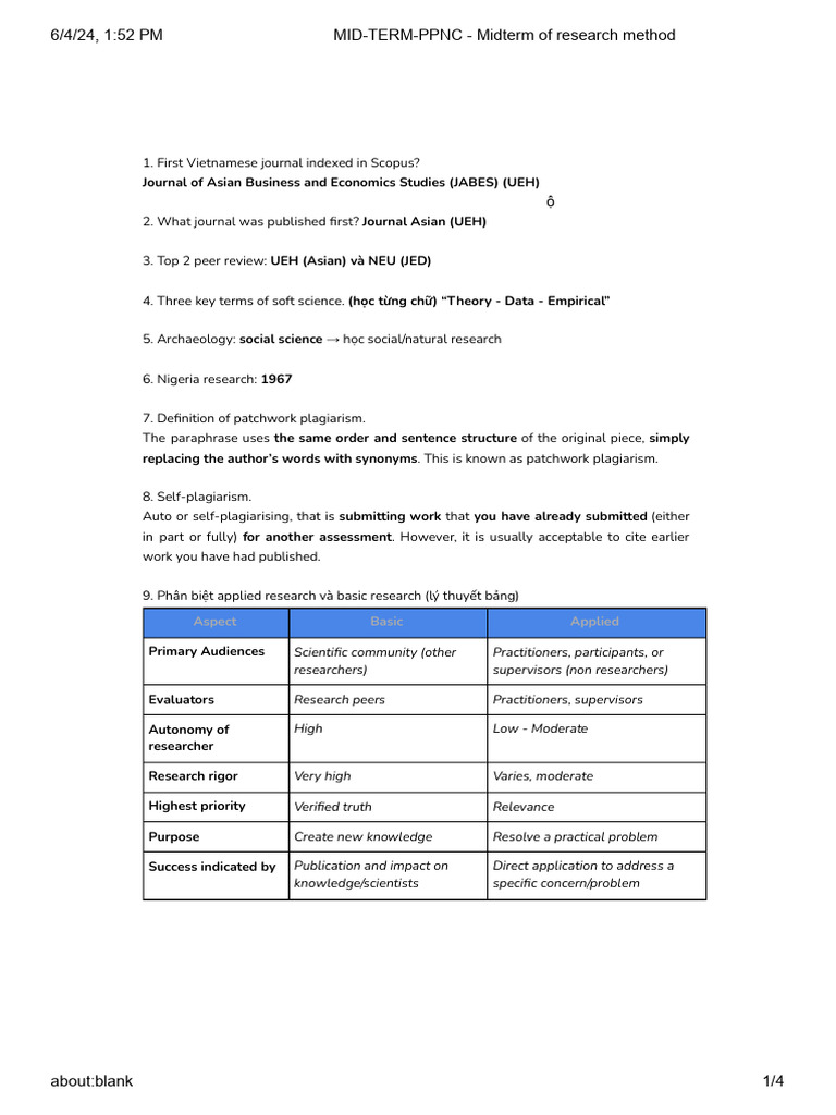 MID TERM PPNC Midterm of Research Method 2 | PDF | Science | Knowledge ...