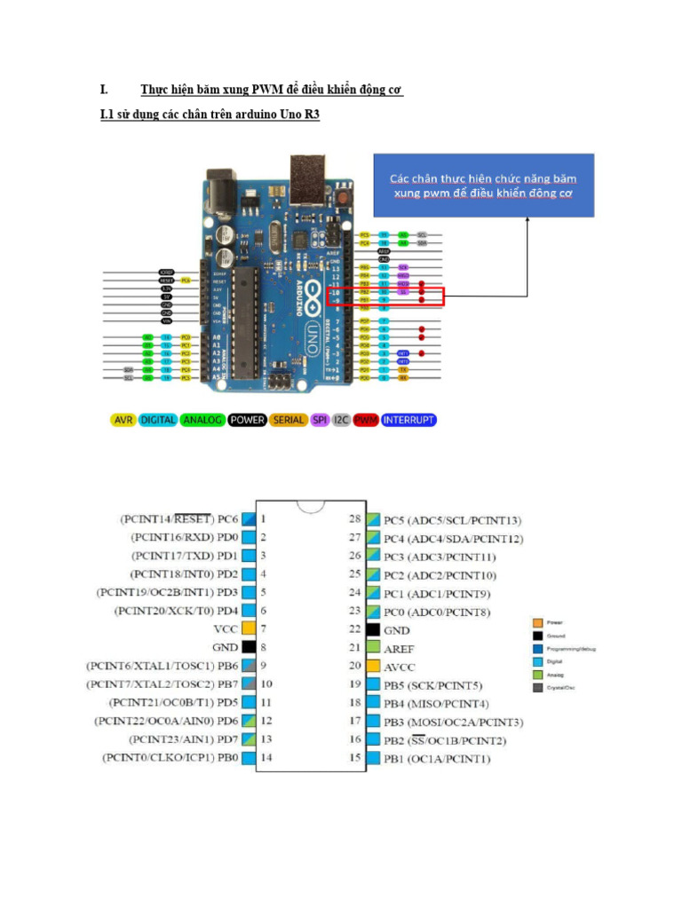 Thực hiện băm xung PWM để điều khiển động cơ | PDF