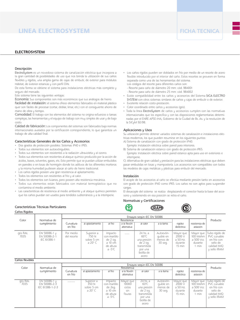 378 Sistema Electrosystem | PDF | Tornillo | Hormigón