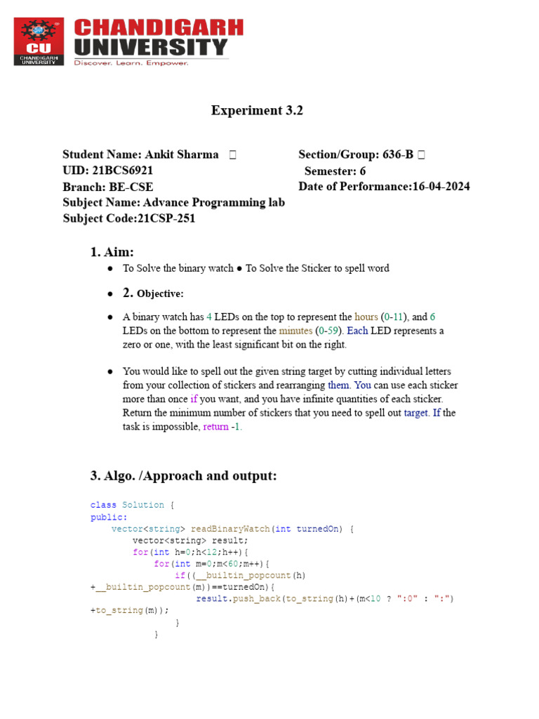 Ap 3.2 Kishan | PDF | Computer Programming | Computer Science
