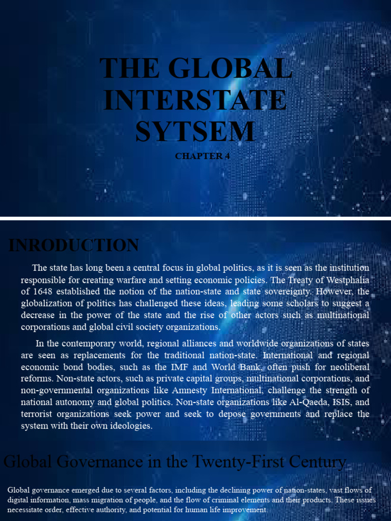 The Global Interstate Sytsem | PDF | Globalization | State (Polity)