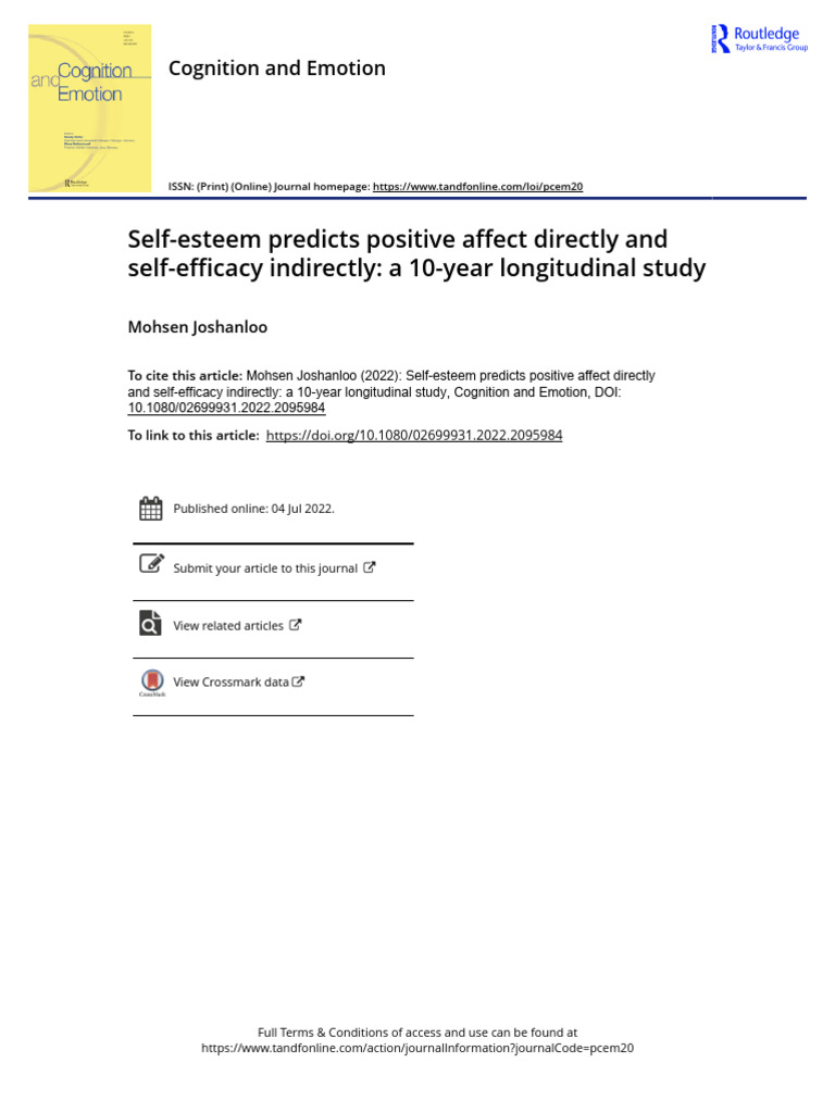 Autoestima e Afetos | Download Free PDF | Self Esteem | Self Efficacy