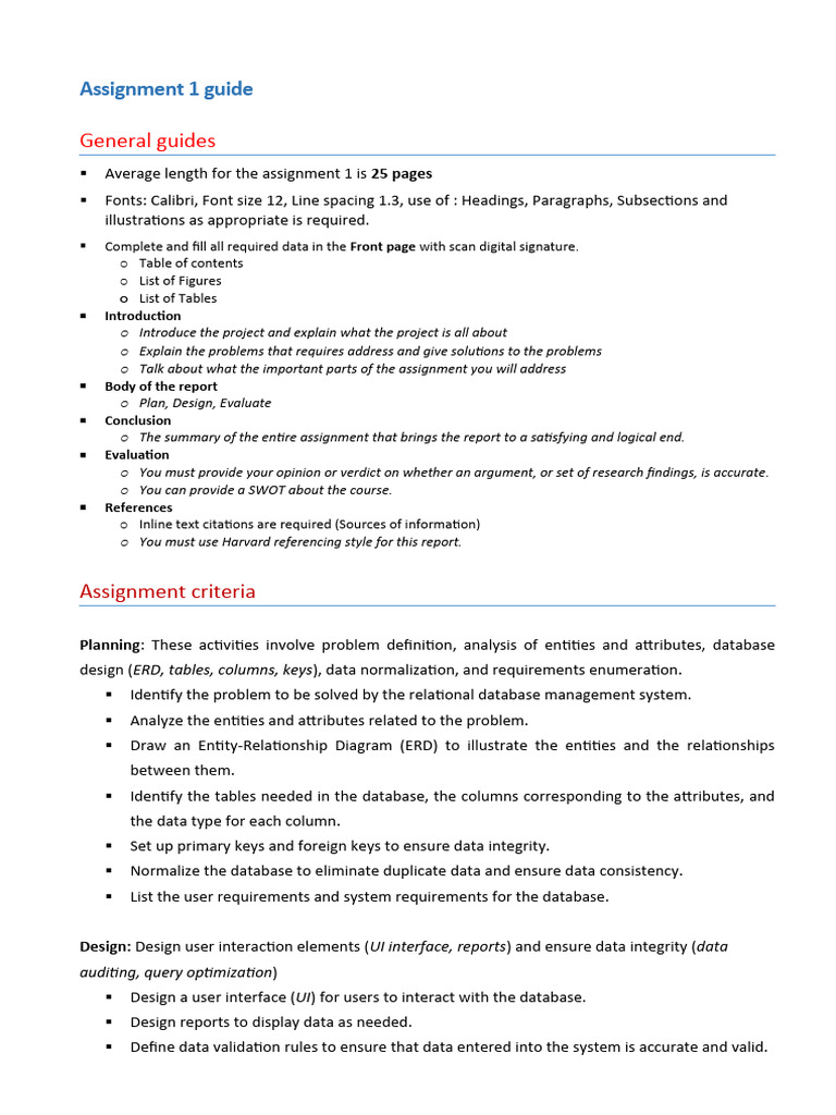 Assignment 1 Guide | PDF | Verification And Validation | Databases