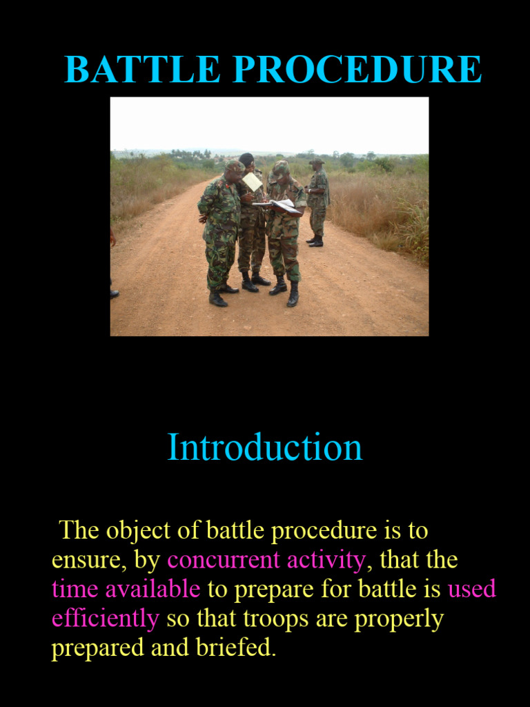Battle Procedure | PDF | Company (Military Unit) | Reconnaissance