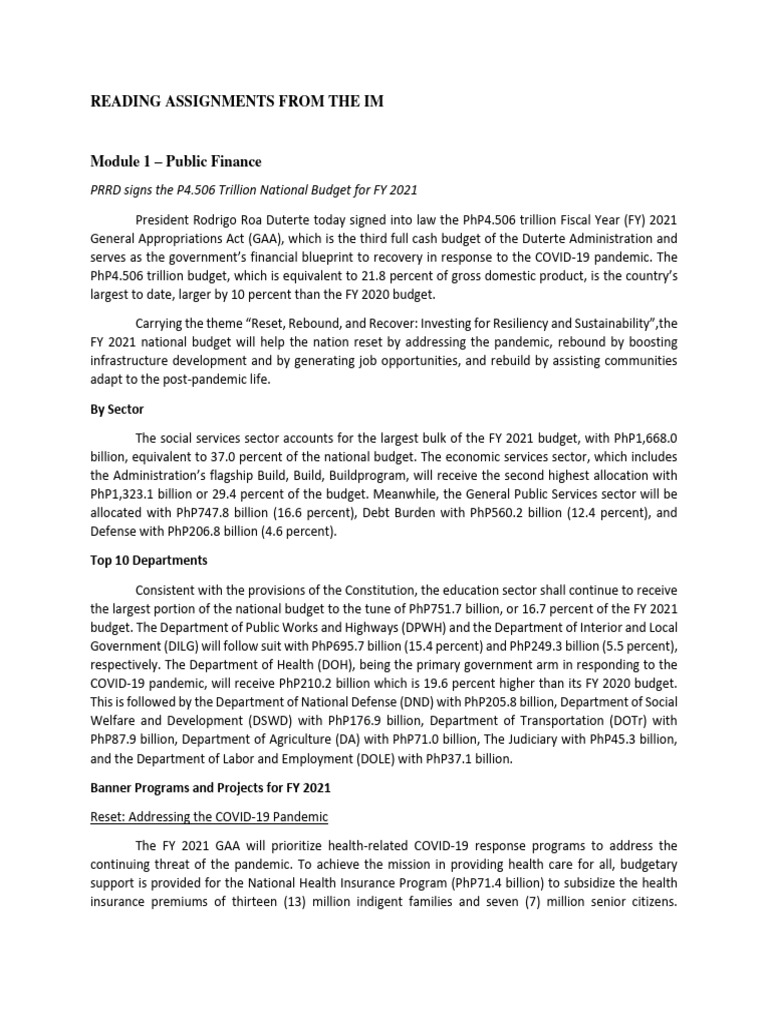 Public fin reading reviewer | Download Free PDF | Taxes | Value Added Tax