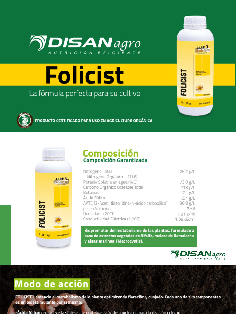 Brochure Folicist Agro 0720 Compressed | PDF | Metabolismo | Agricultura