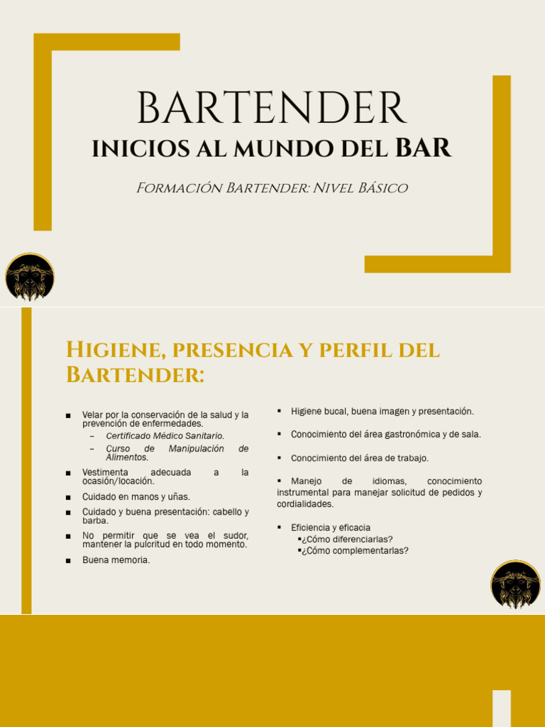 Guía Básica para Bartenders Novatos | PDF | Bebida | Bar (Establecimiento)