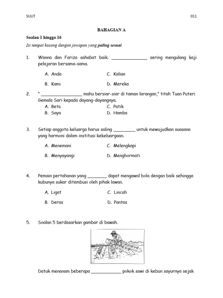 BM1 Bahagian A | PDF