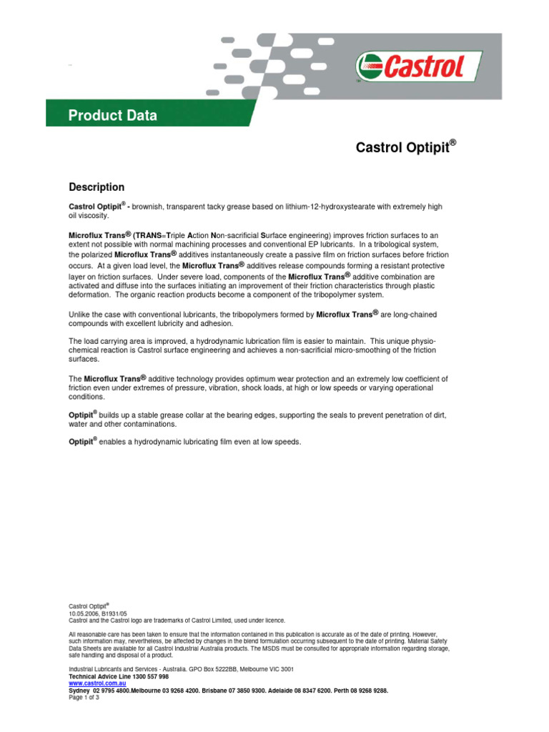 Castrol Aditivo Microflux | PDF | Friction | Lubricant