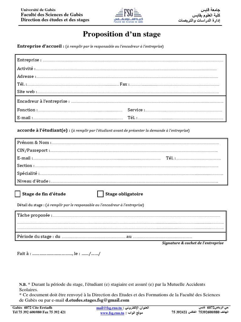 Proposition Dun Stage | PDF