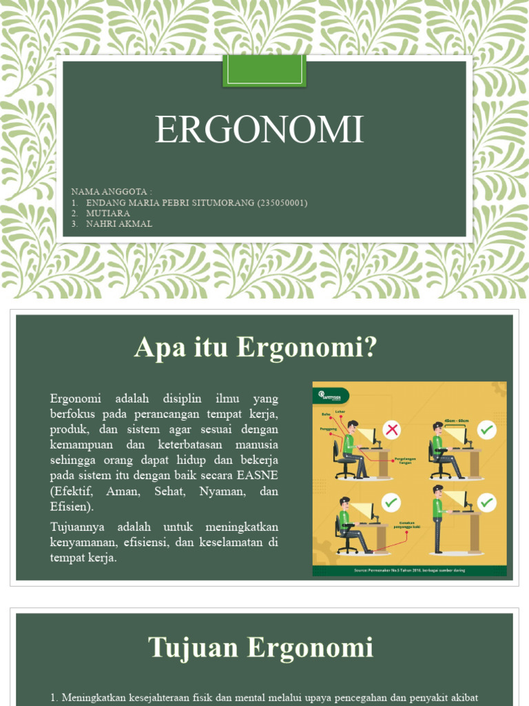Ergonomi K3 | PDF | Sains & Matematika