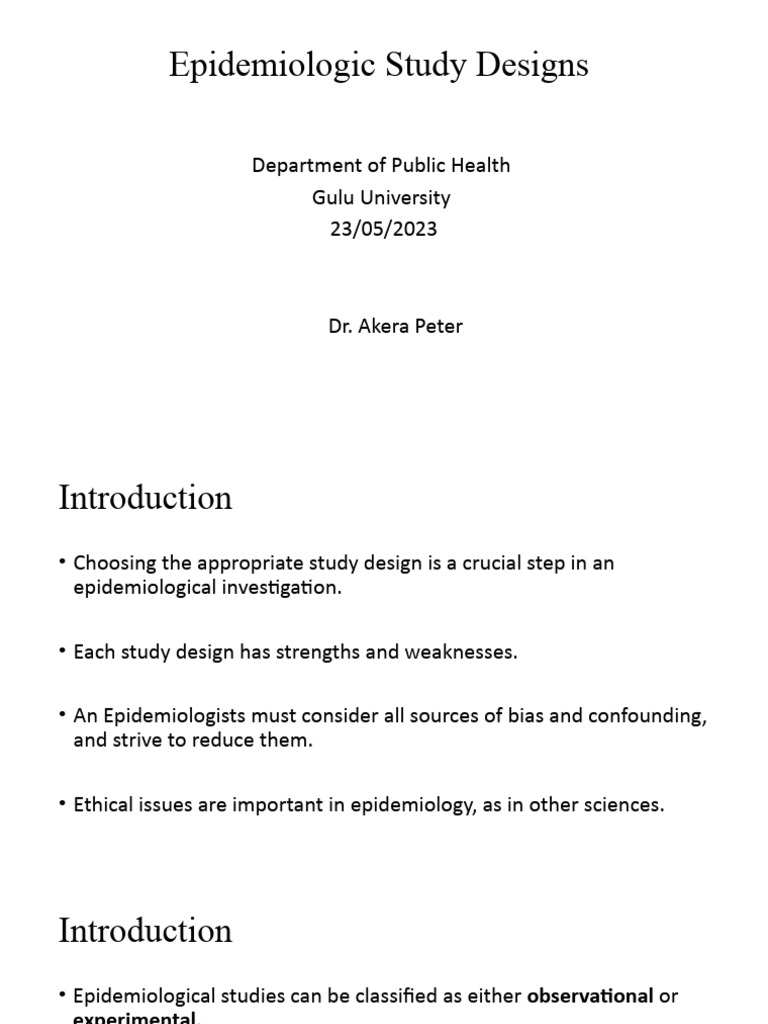 6 Study Designs | PDF | Epidemiology | Experiment