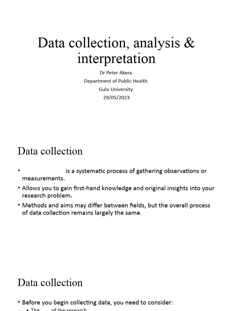 7 - Data Collection, Analysis & Interpretation | PDF | Methodology | Data
