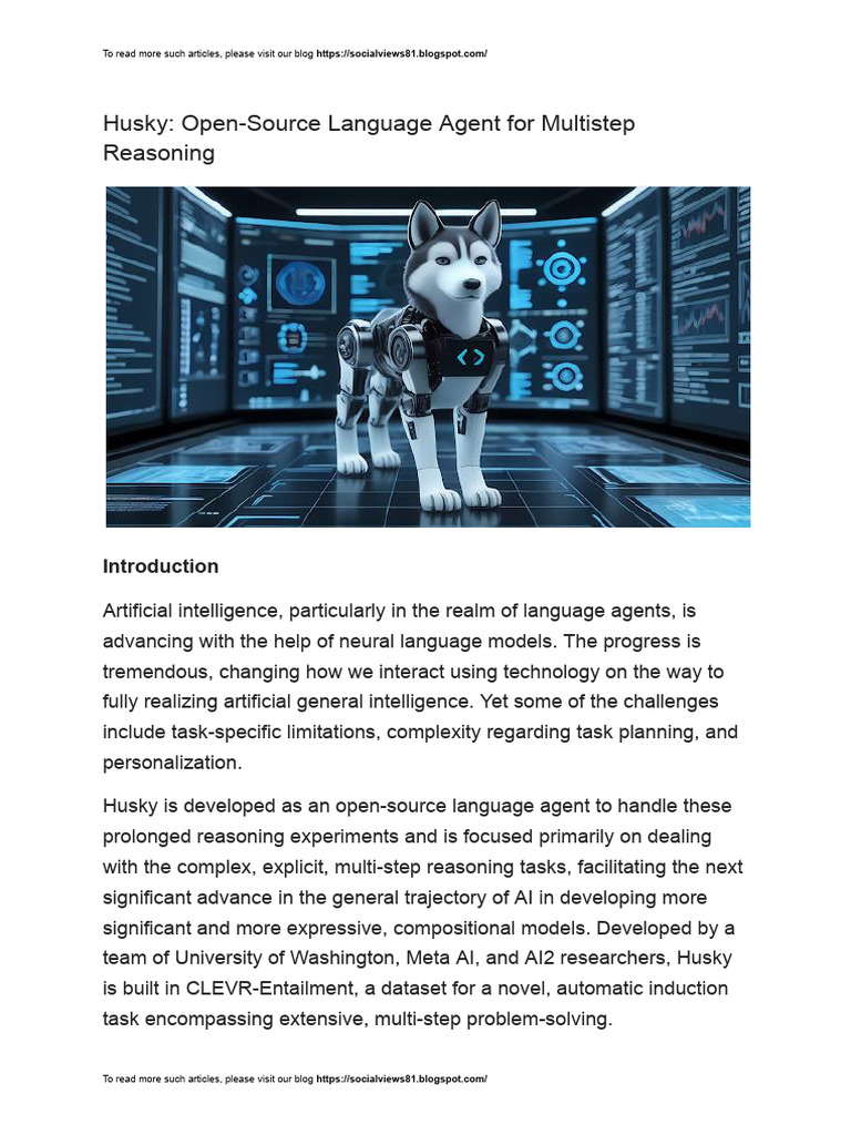 Husky : Open-Source Language Agent for Multistep Reasoning | PDF | Artificial Intelligence ...