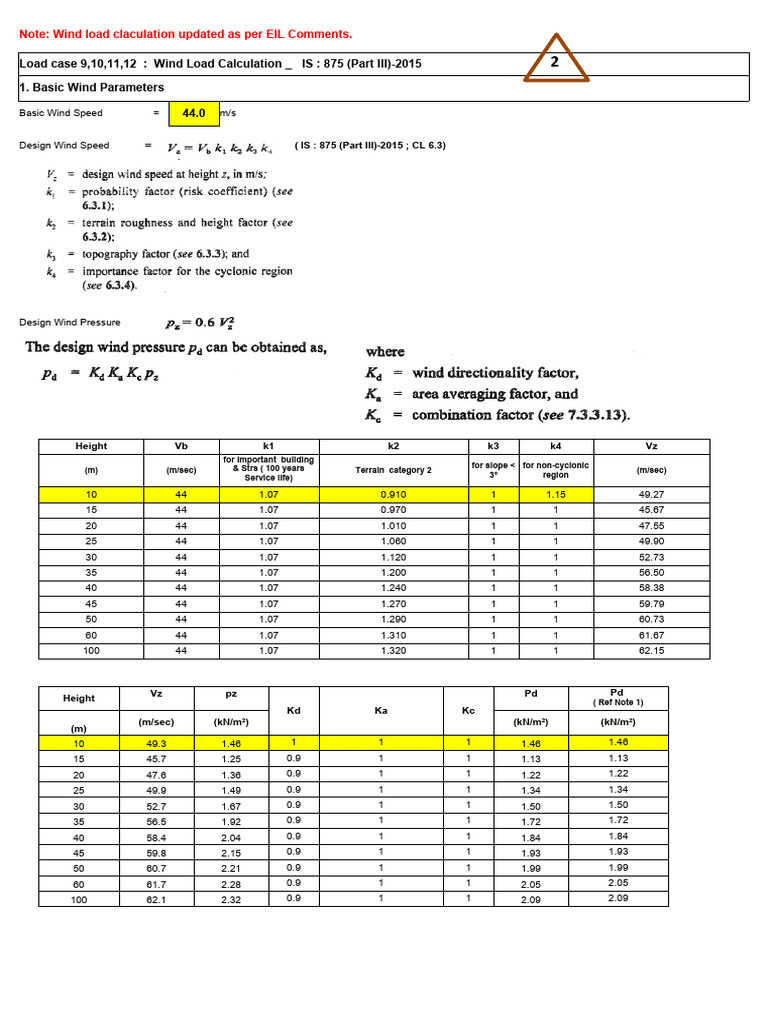 Wind Load Cal | Download Free PDF | Wind Speed | Mechanical Engineering