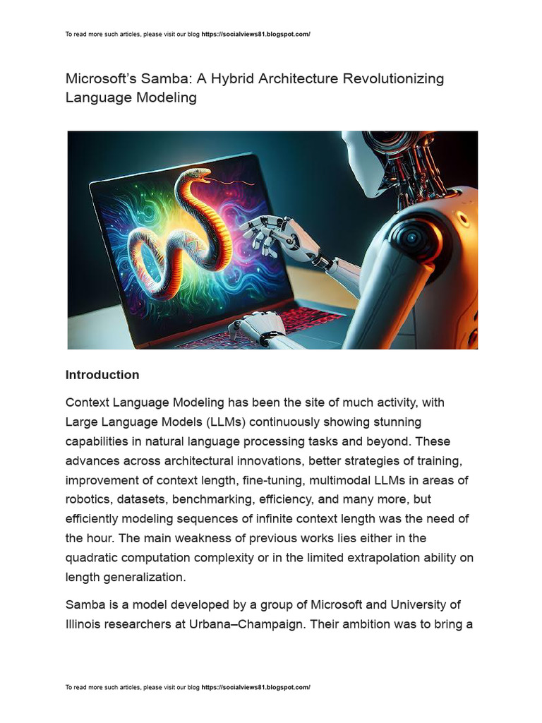 Microsoft's Samba: A Hybrid Architecture Revolutionizing Language ...