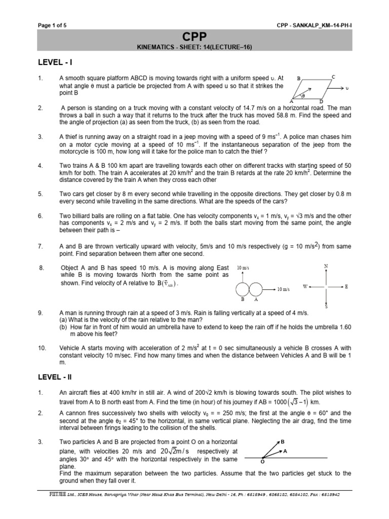14-KINEMATICS.doc | PDF | Speed | Acceleration