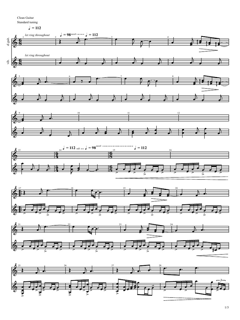 Guitar Xylophone Duet WIP | PDF