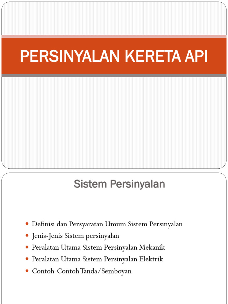Sistem Persinyalan Kereta Api | PDF