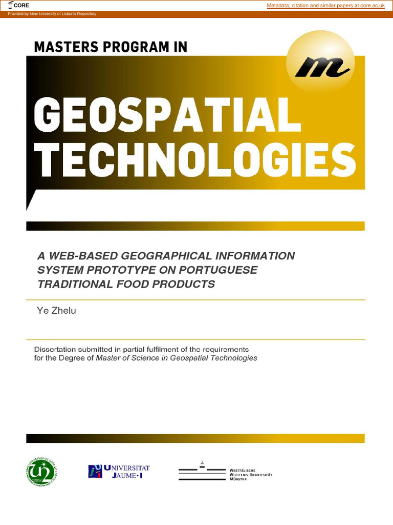 A Web-Based Geographical Information System Prototype On Portuguese Traditional Food Products ...