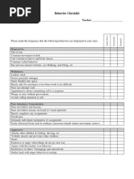 Adaptive Skills Checklist | PDF | Attention | Neuroscience