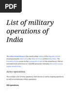 Major Indian Military and Humanitarian Operations | PDF | Pakistan ...