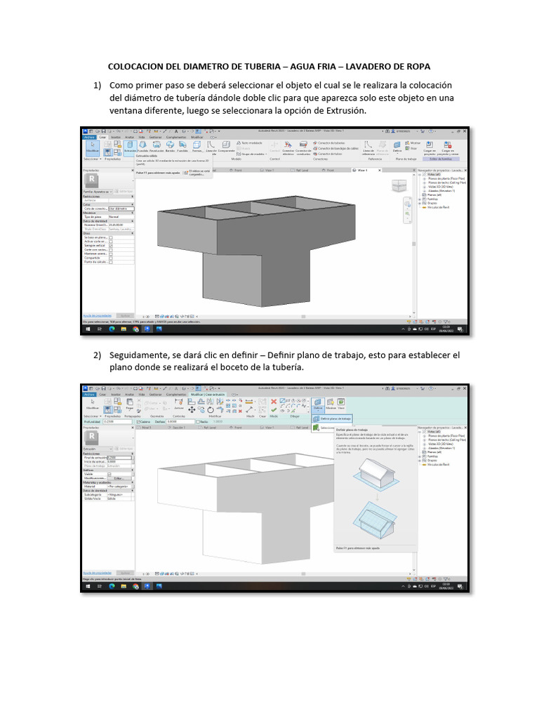 Guia Revit COLOCACION DEL DIAMETRO DE TUBERIA - AGUA FRIA - LAVADERO DE ...