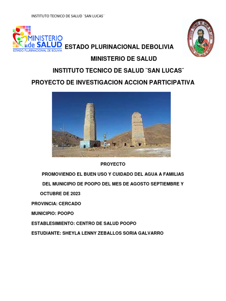 Shey Proyecto 1 | PDF | Agua | Agua potable