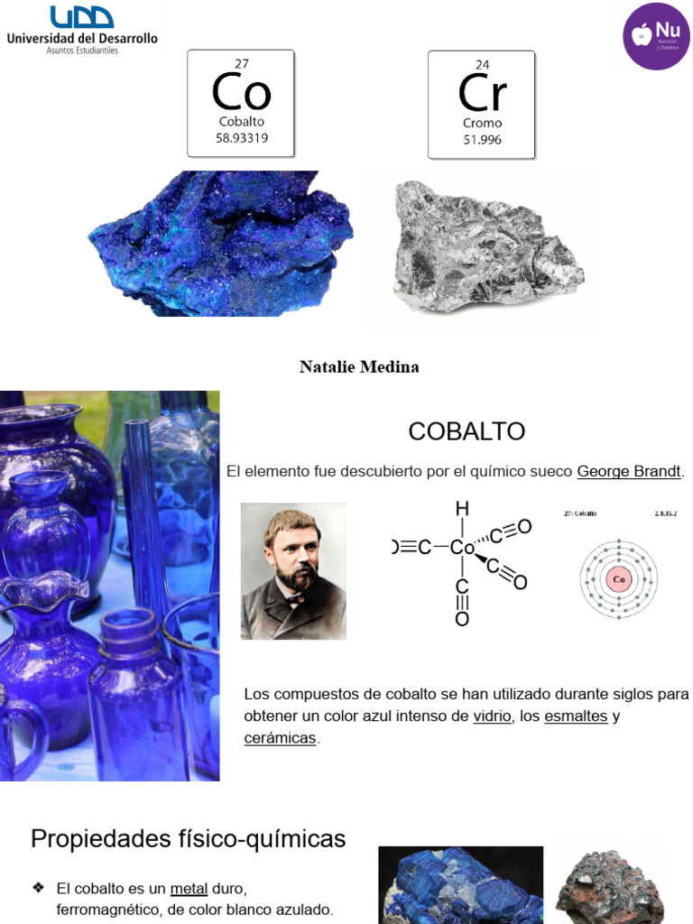 Cobalto y Cromo | PDF | Vitamina B12 | Cobalto