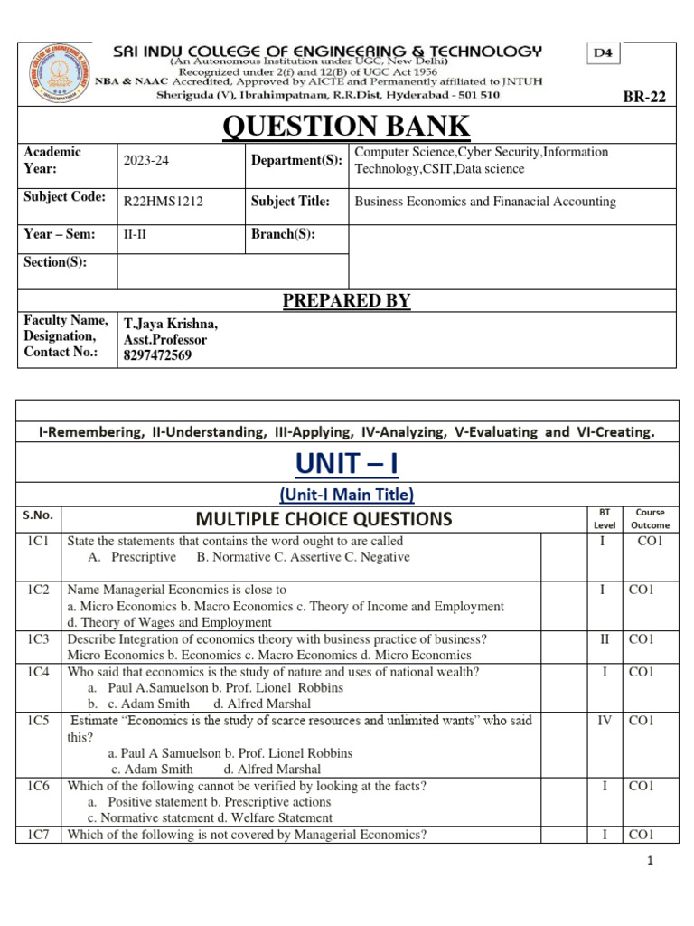BEFA Question Bank | Download Free PDF | Demand | Monopoly