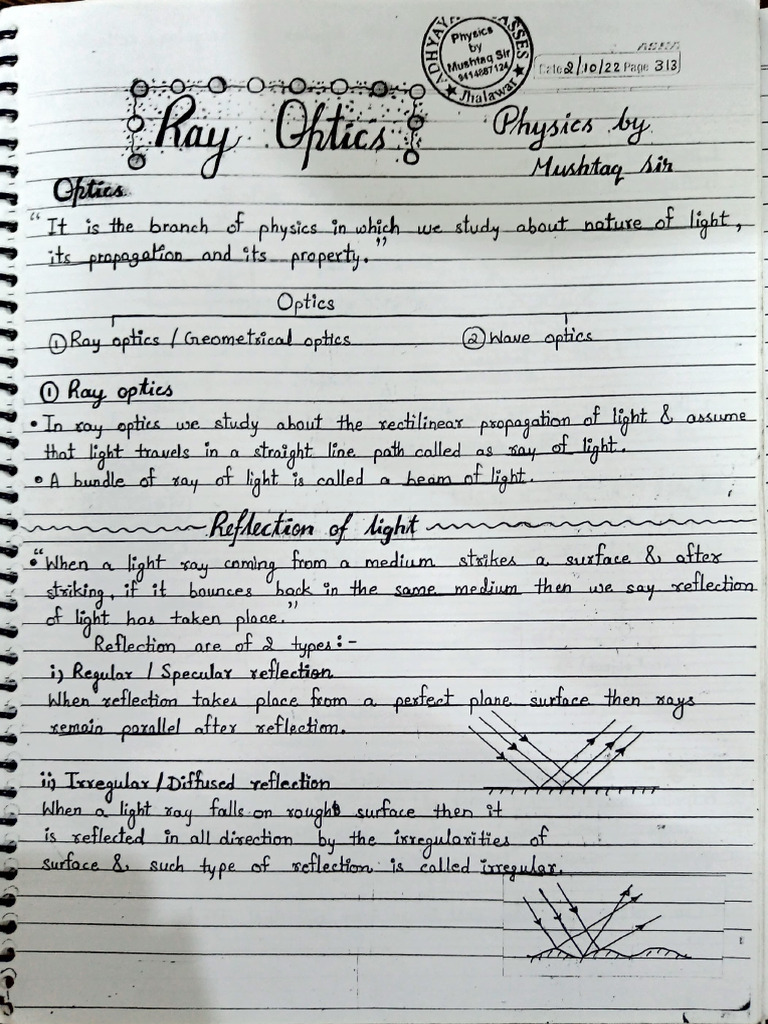 Ray Optics 1-16 Pages | PDF | Atomic | Glass Engineering And Science