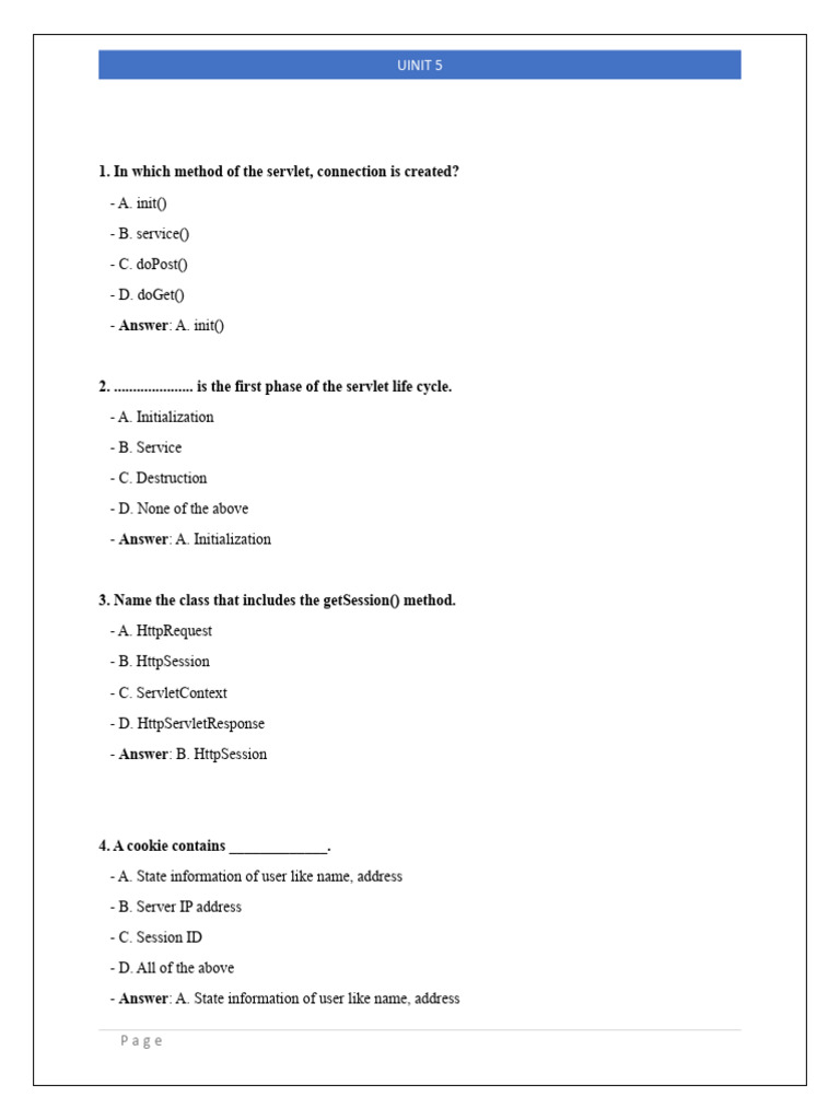 Unit 5 Ajp Pdf Dynamic Web Page Java Programming Language