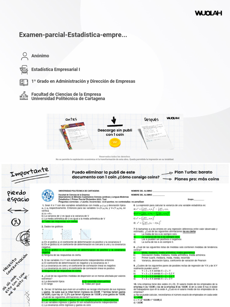 Wuolah Free Examen Parcial Estadistica Empresarial DICIEMBRE 2023 ... Wuolah Free Examen Parcial Estadistica Empresarial DICIEMBRE 2023 ...