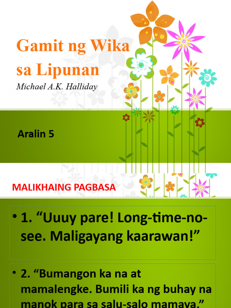 Gamit NG Wika Sa Lipunan | PDF
