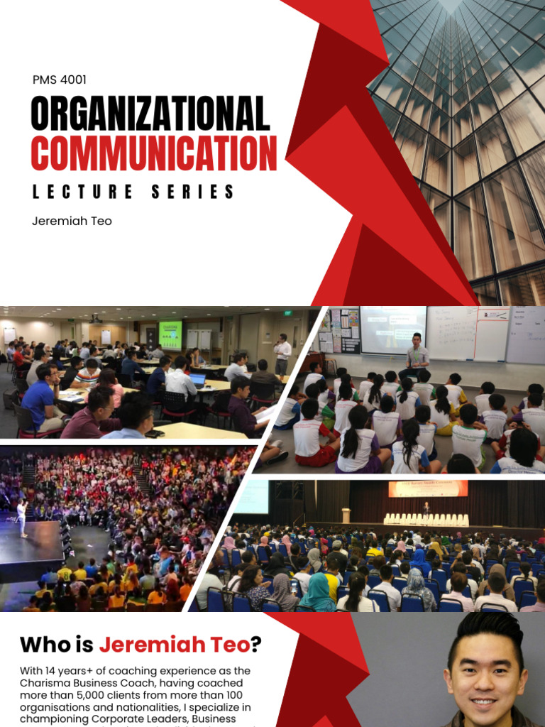 Lecture 1 - PMS 4001 Organizational Communication | PDF | Climate Change | Communication