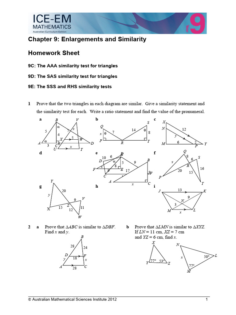 ICE-EM Similar Triangle Proof | Download Free PDF | Geometry | Polytopes