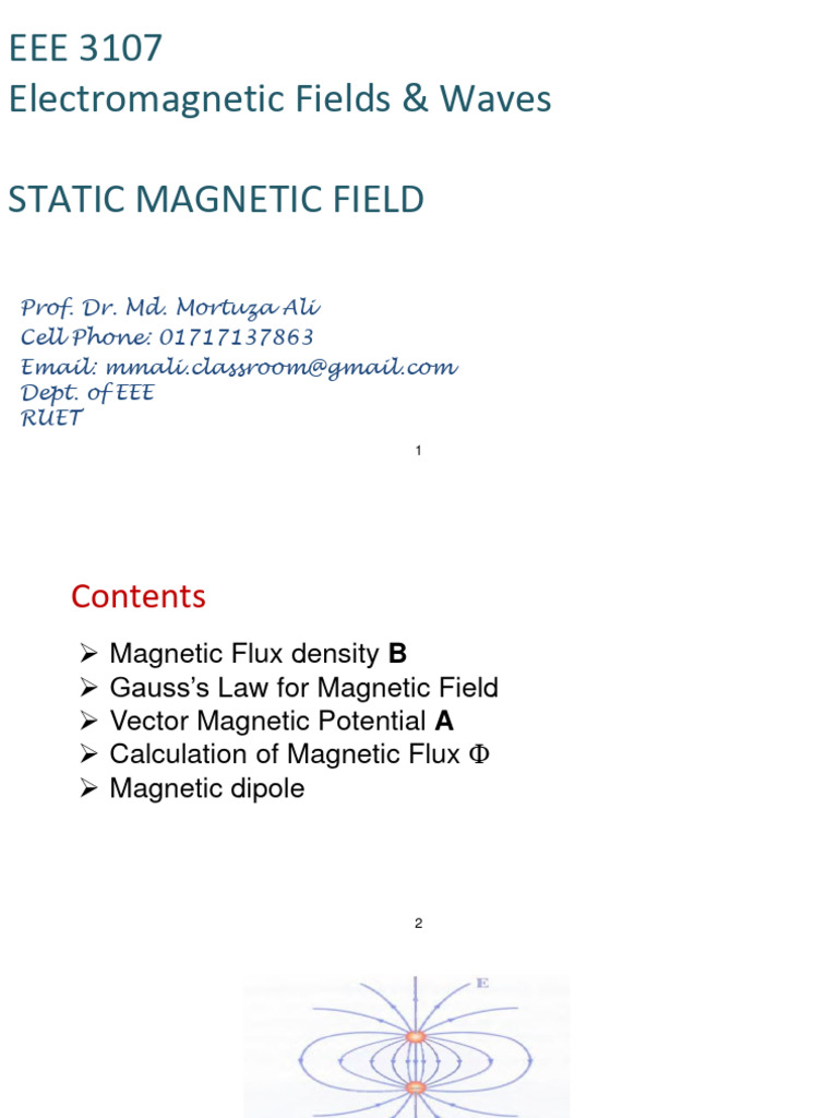 Lec 8_magnetostatic field | PDF | Magnetic Field | Flux