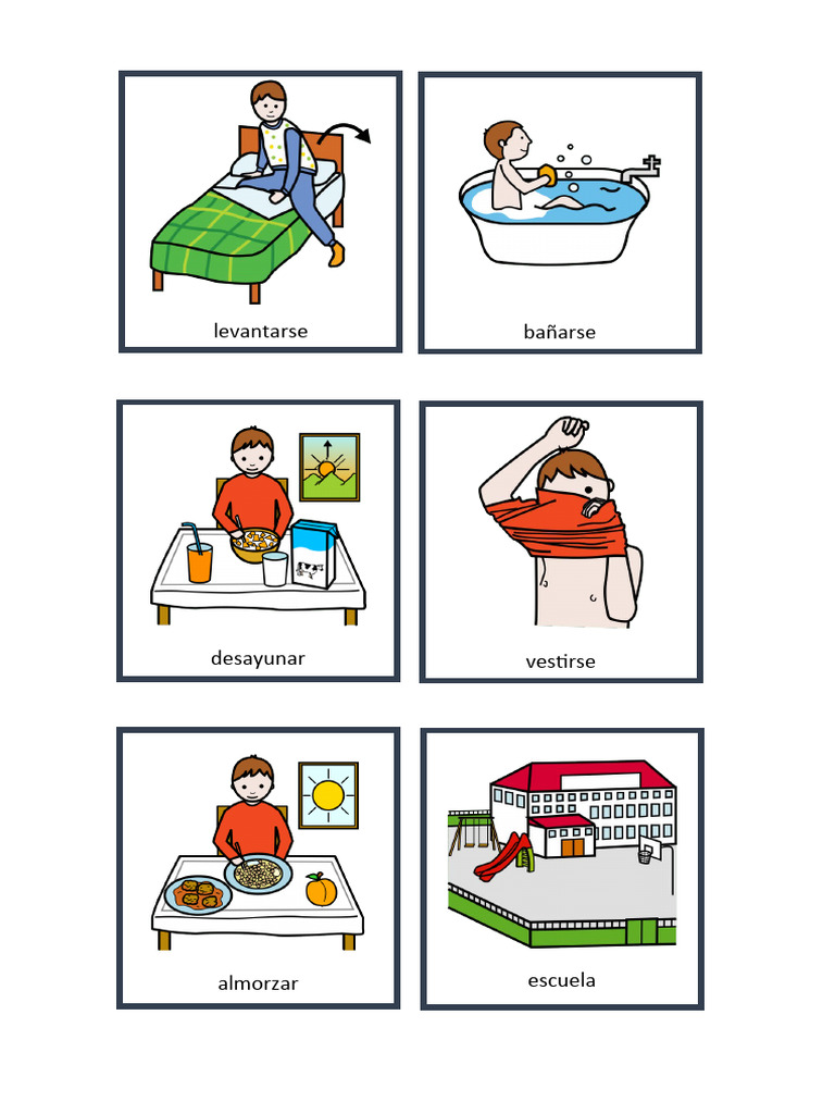 Pictogramas Rutina | PDF | Salud y bienestar