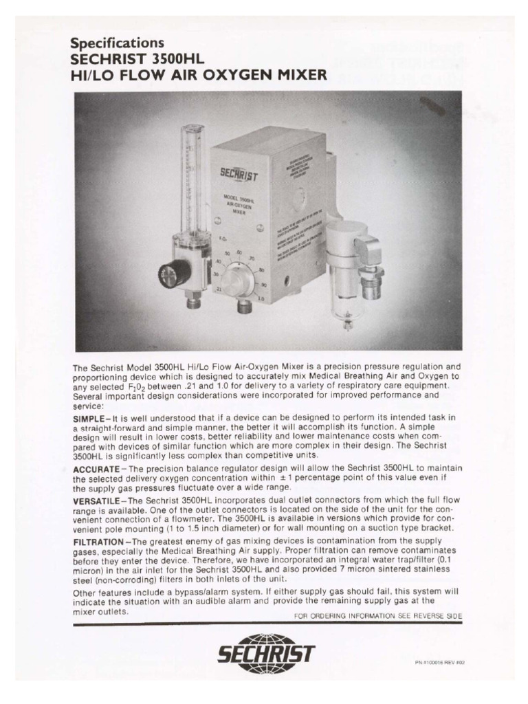 Oxigen Mixer 3500 HL (3600) | PDF