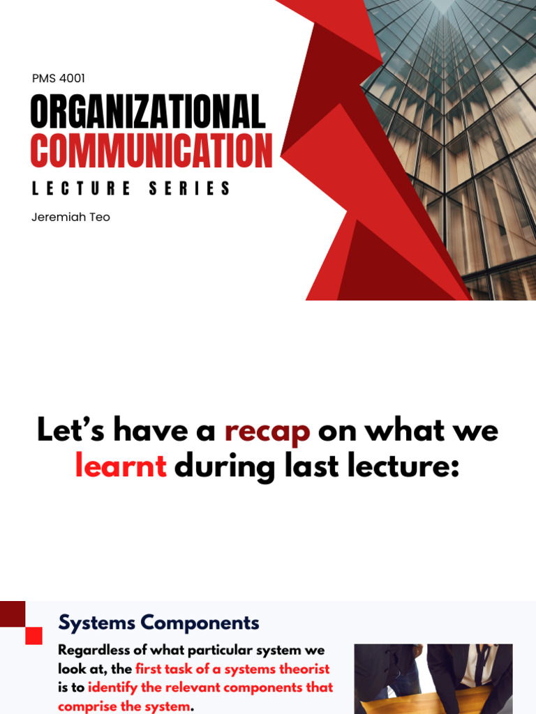 Lecture 5 - PMS 4001 | PDF | Computer Network | System