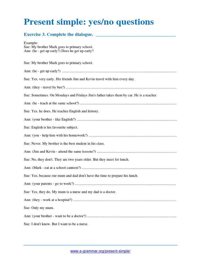 present-simple-questions-exercises | PDF