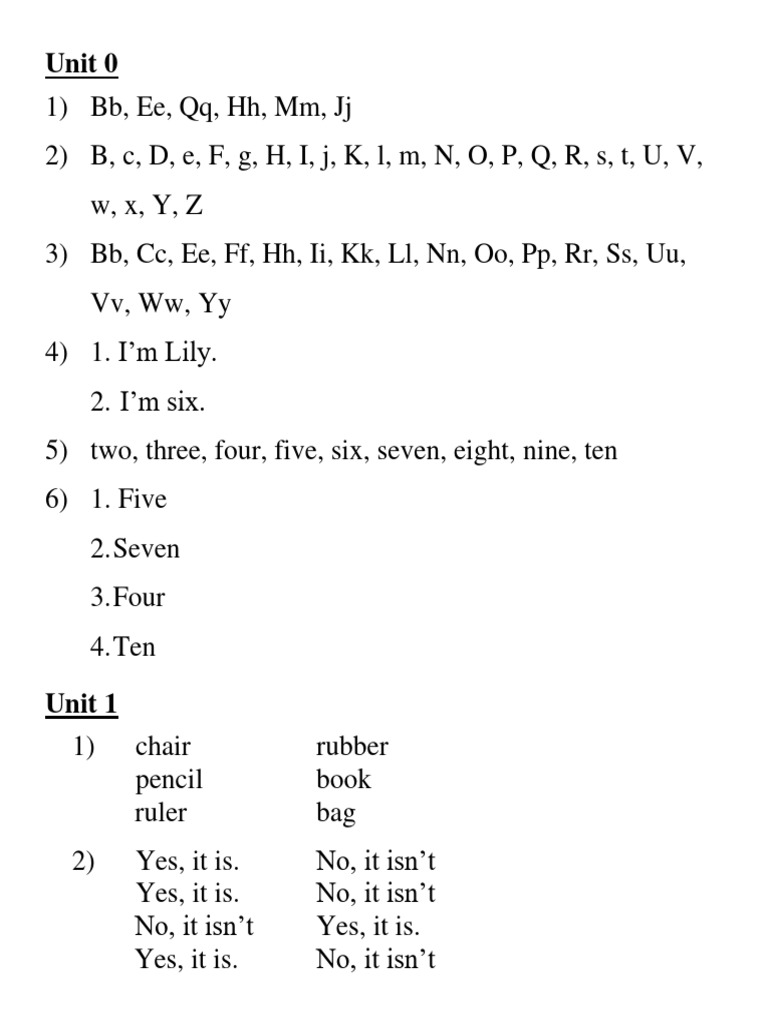 Year 1 Module (Answers) | PDF | Hamburgers | Foods