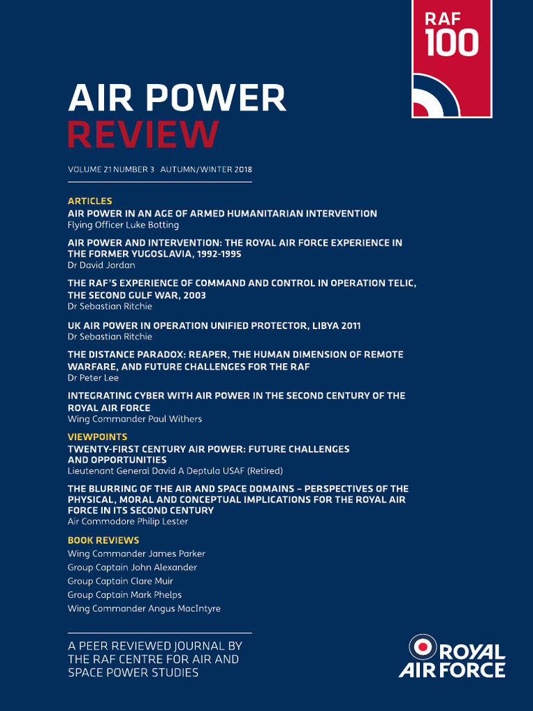 Air and Space Power Review Vol.21 No.3 | PDF | Gulf War | Royal Air Force