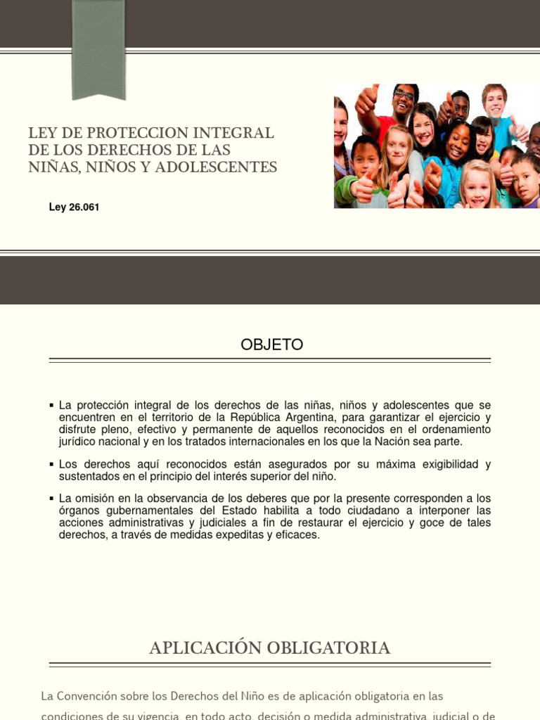 LEY DE PROTECCION INTEGRAL DE LOS DERECHOS DE | Descargar gratis PDF | Derecho Constitucional ...