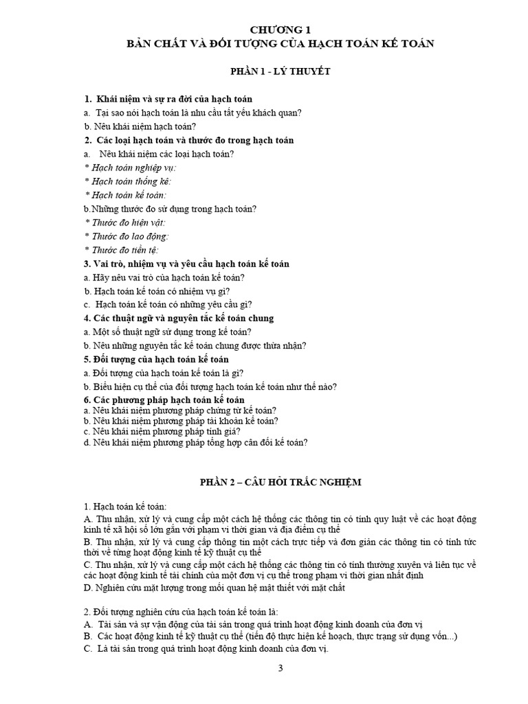 1-HỆ THỐNG CÂU HỎI VÀ BÀI TẬP NLKT - C 1 | PDF