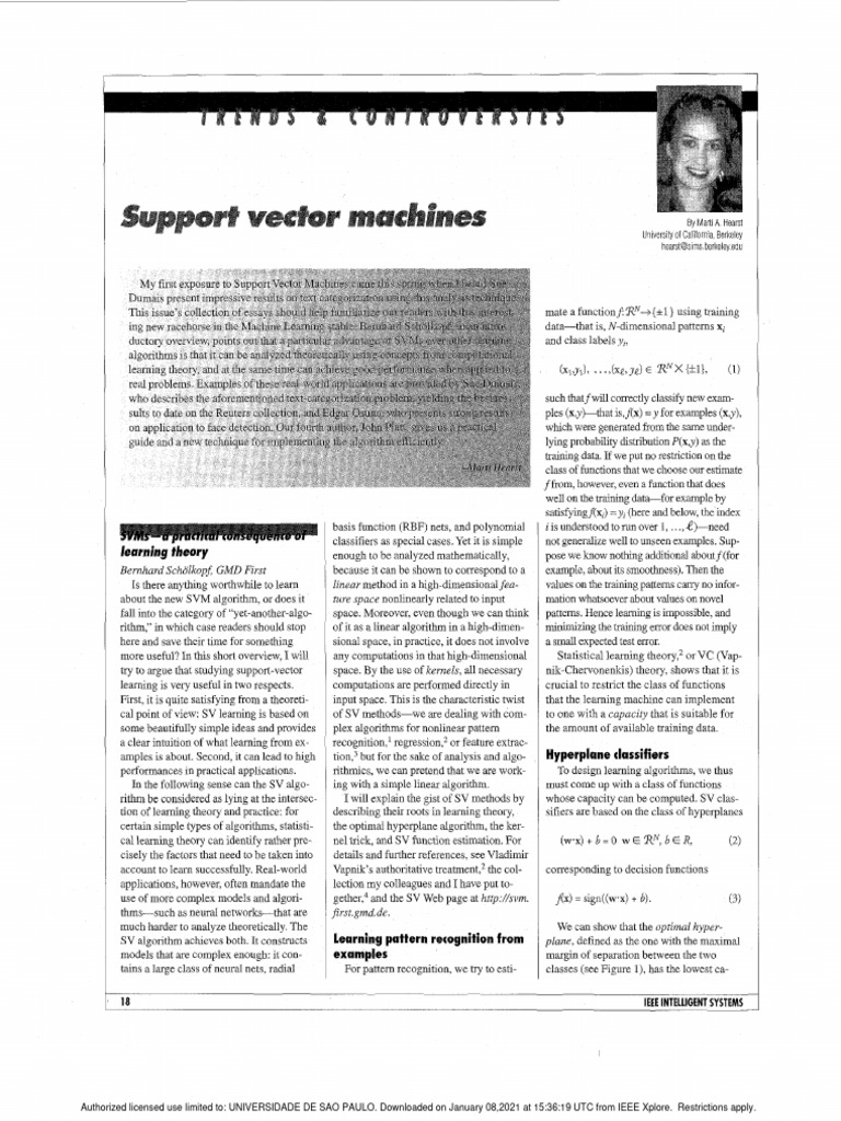 Understanding Support Vector Machines | PDF | Support Vector Machine | Statistical Classification