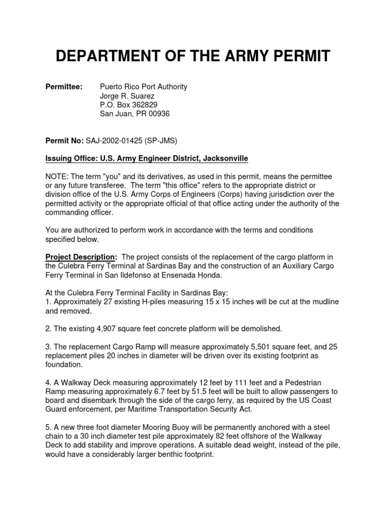 SAJ-2002-01425 - Standard Permit - SP - FORM - 15 - 12 - 2016 | PDF ...