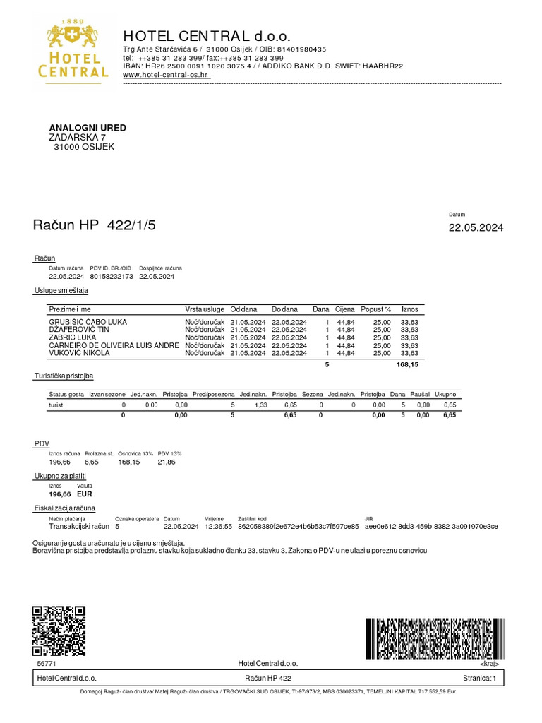 Racun HP 422-1 | PDF
