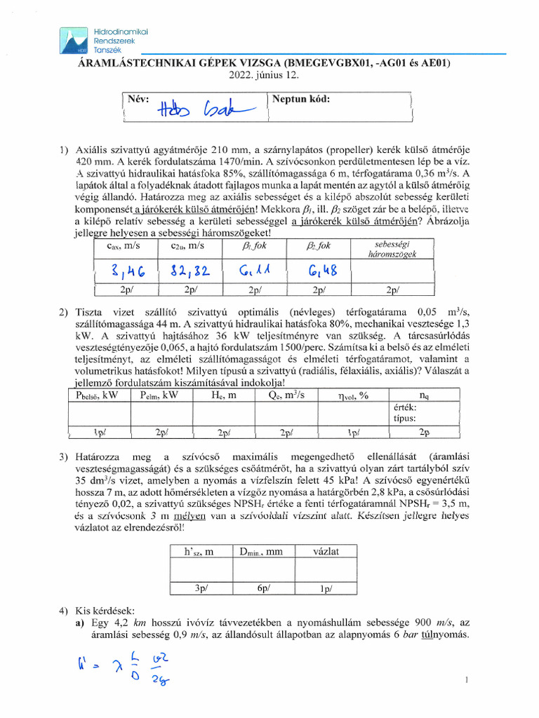 ATG Vizsga 0612 Megoldas | PDF